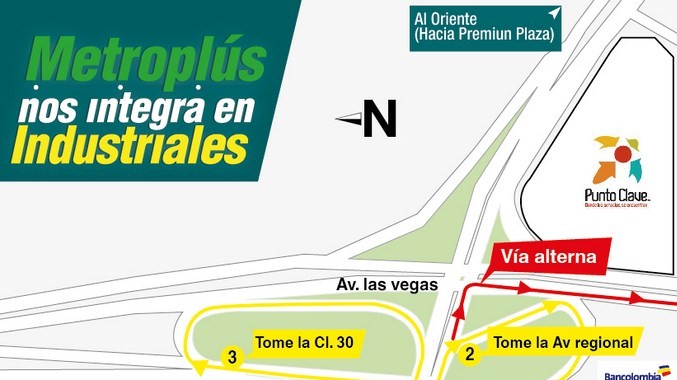 Cambios viales en el sector de Industriales por obras de Metroplús ...