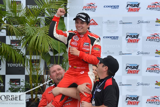 Gabby Chaves a definir el campeonato de la Indy Ligths. | Minuto30