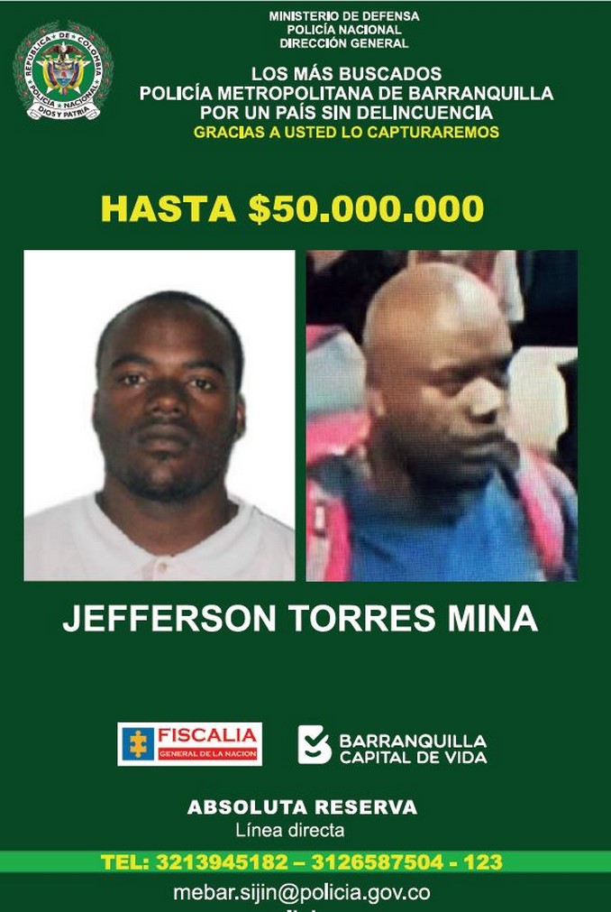 Millonaria recompensa por información sobre Torres Mina, segundo vinculado al atentado en ...