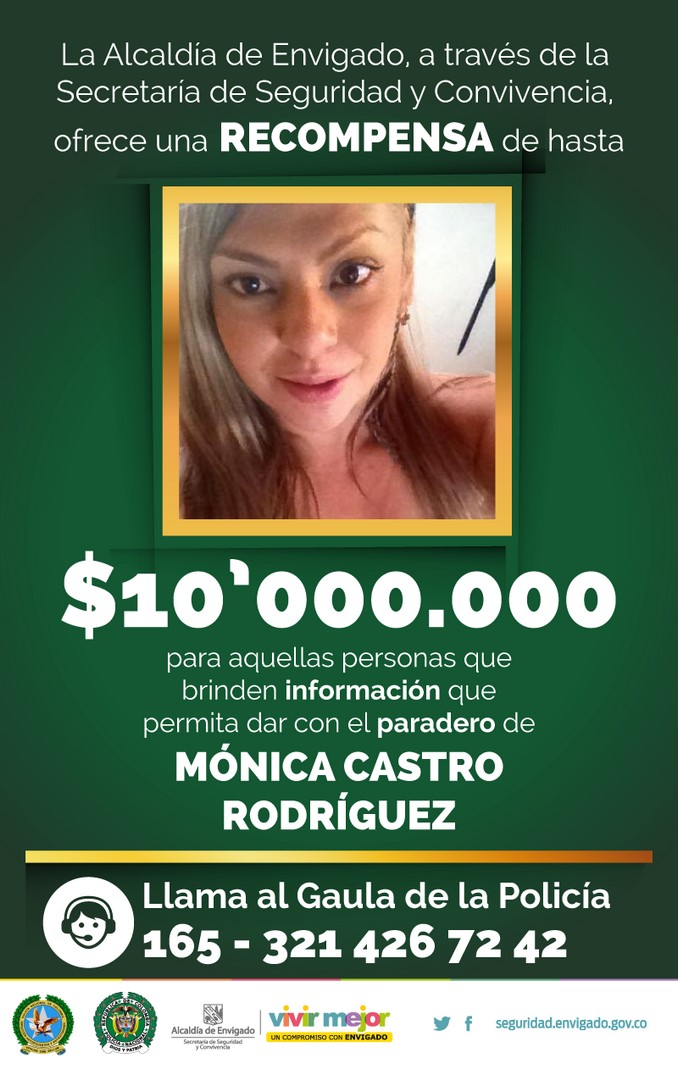 Autoridades en Envigado siguen en la búsqueda de la líder barrial ...