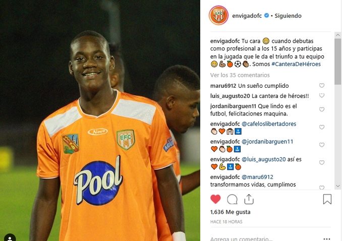 Con tan solo 15 años Jhon Durán tuvo su debut soñado y participó en la ...