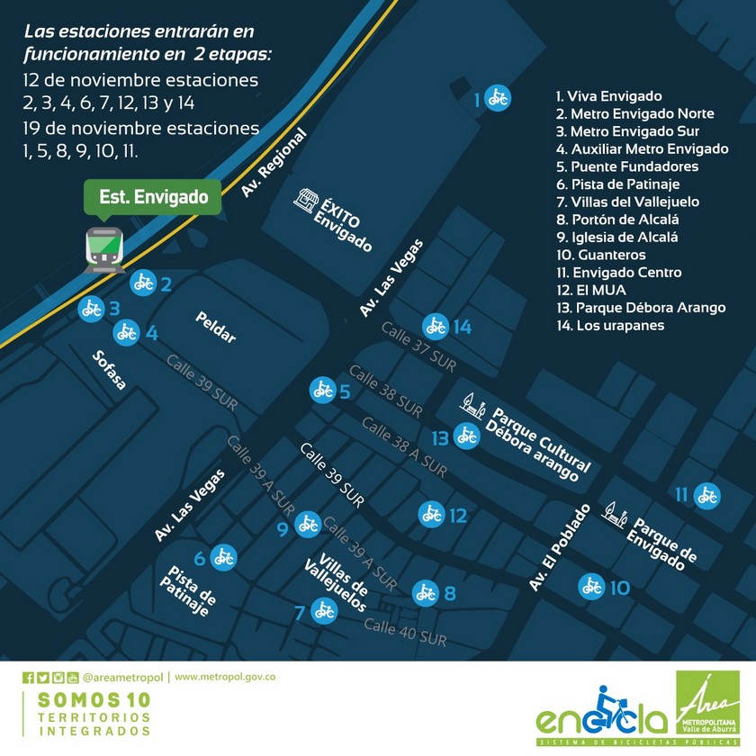 Ya empezó operación de EnCicla en el municipio de Envigado con 150 ...