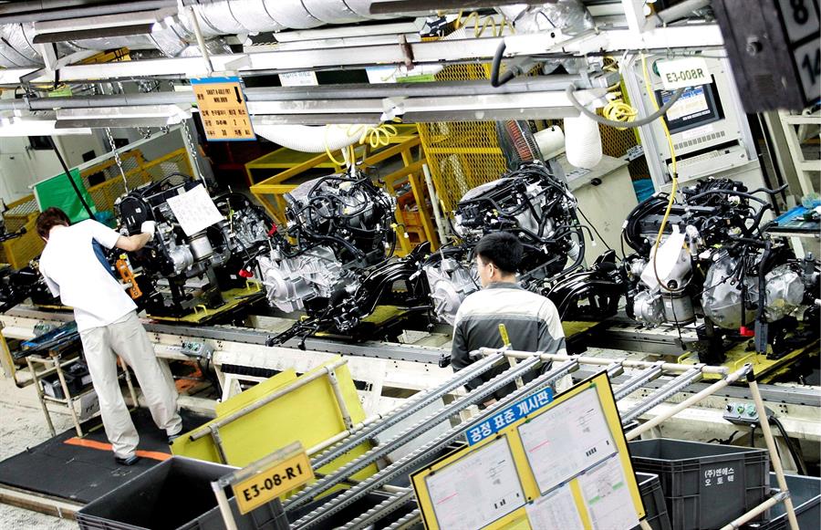 La producción industrial volvió a caer en Corea del Sur debido a la ...