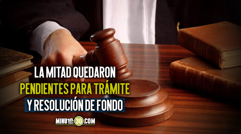 ¿Justicia a medias? En 2019 por cada 100 procesos en despachos judiciales en Colombia, 50 ...