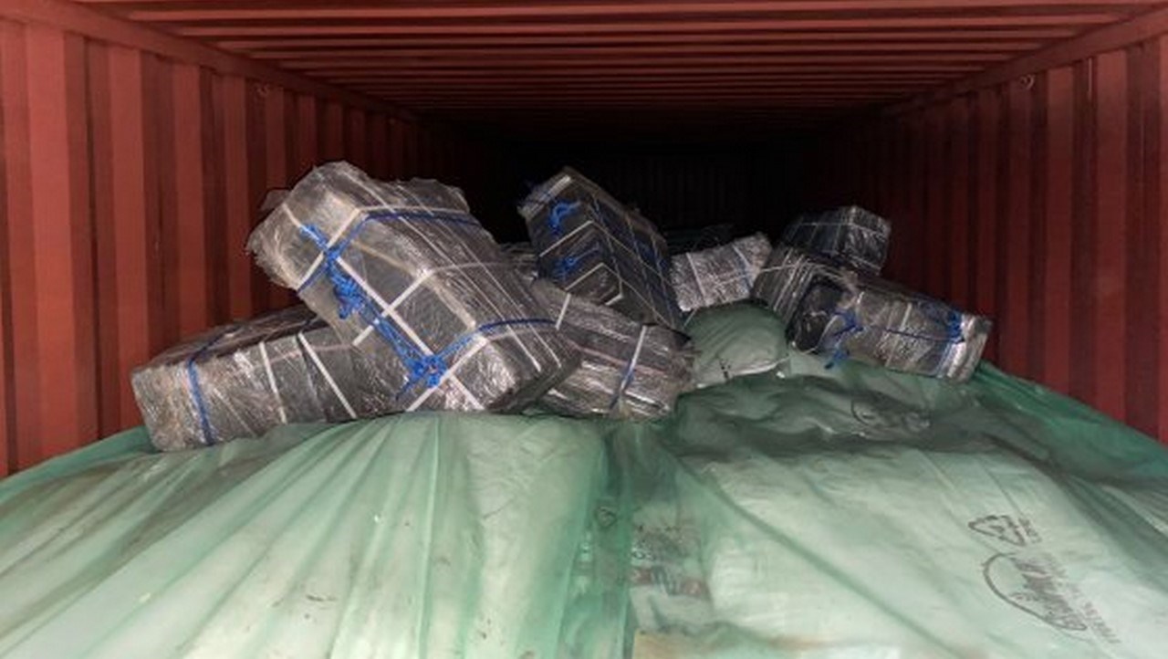 Hallaron 43 millones de dólares en cocaína dentro de un contenedor