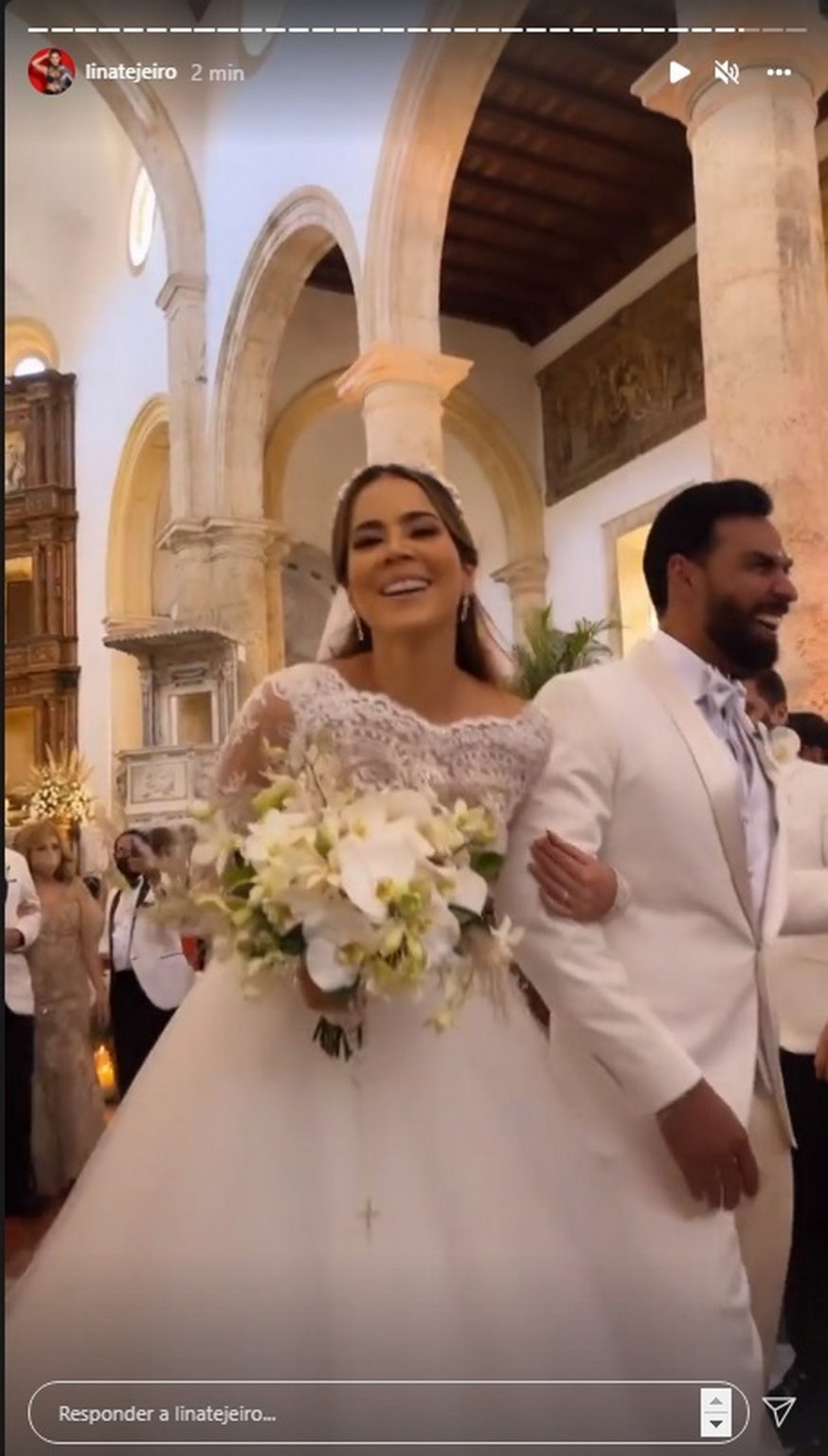 Así fue el matrimonio de la actriz Laura de León en Cartagena