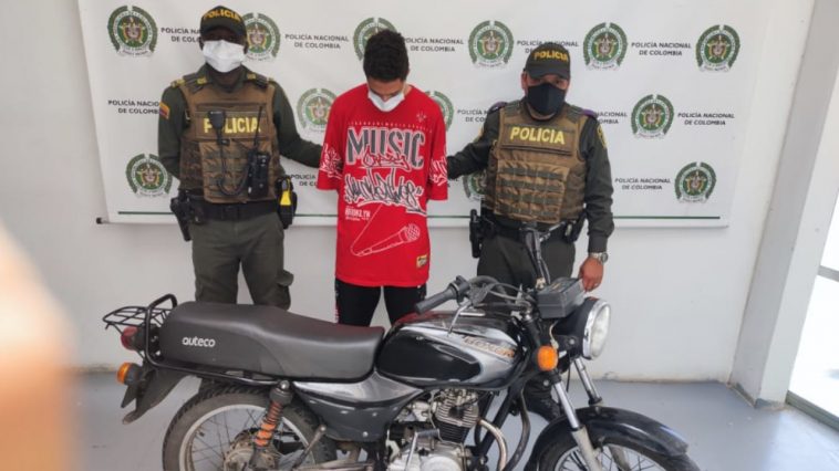 Capturaron A Un Joven Que Se Movilizaba En Una Moto Robada