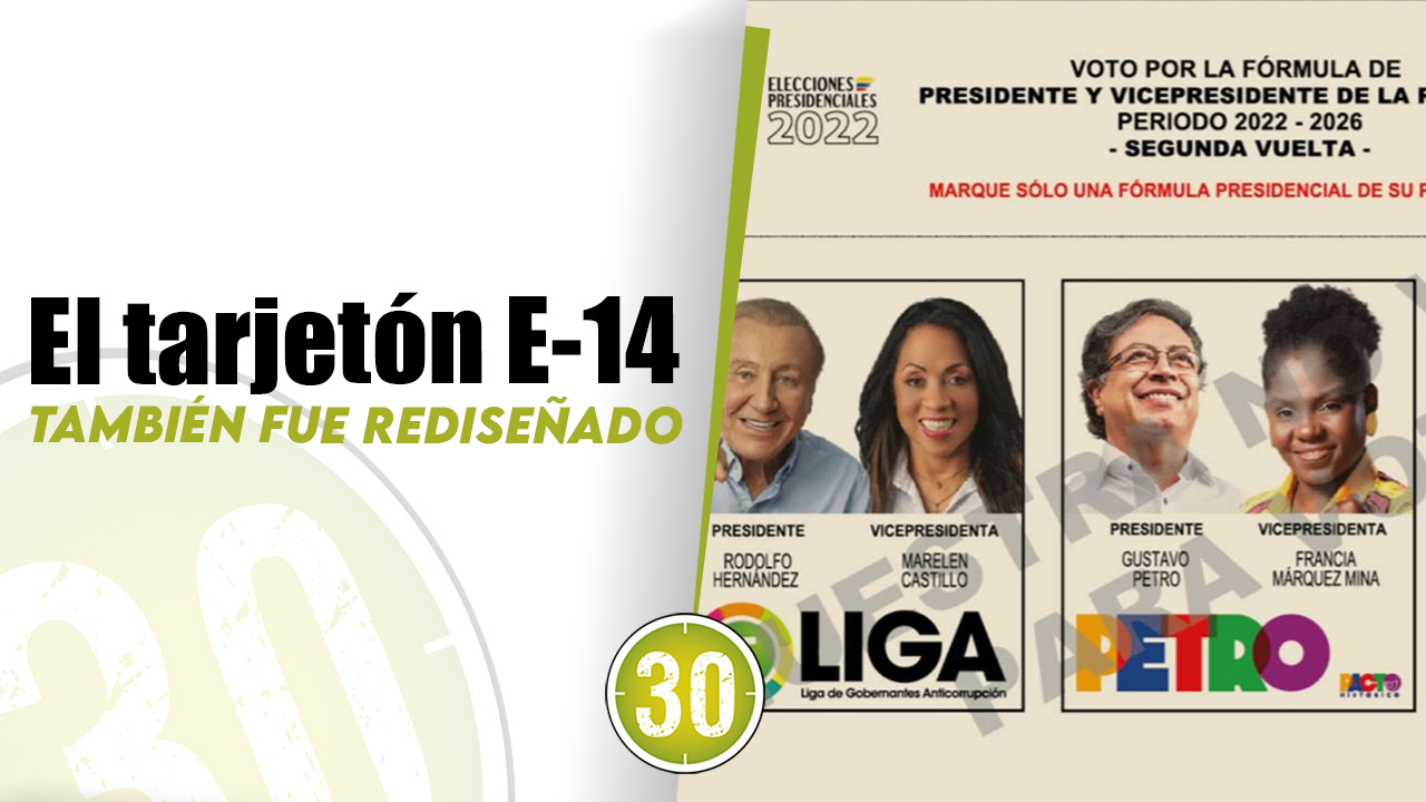 Tarjetón electoral para la segunda vuelta presidencial ya fue ...