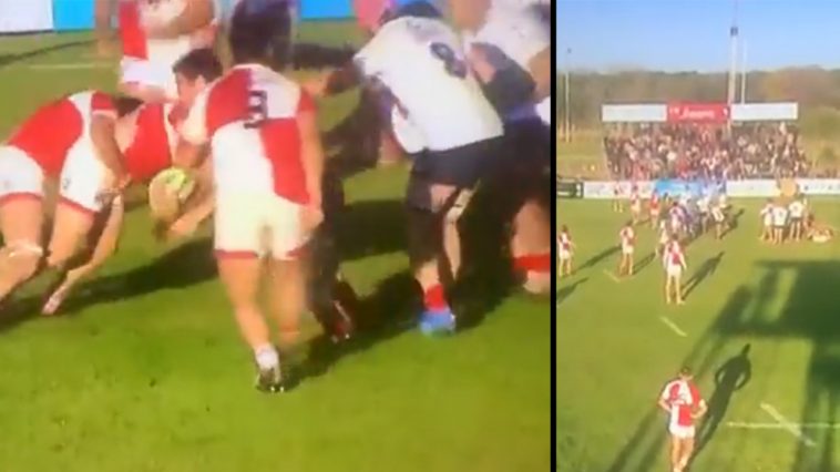 En partido de rugby se presentó una aterradora lesión