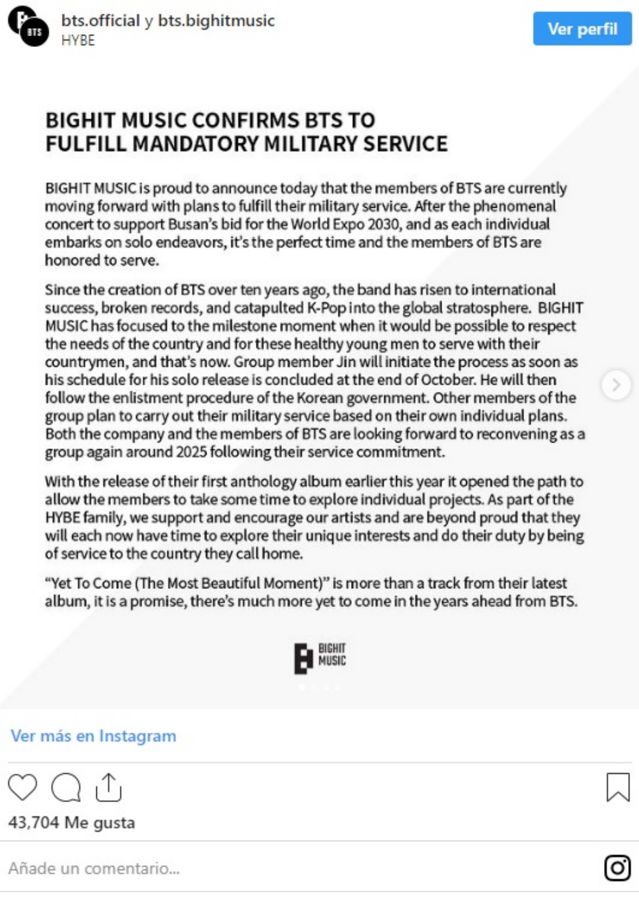 Banda de K-pop deja los escenarios para prestar servicio militar en Corea del Sur | Minuto30