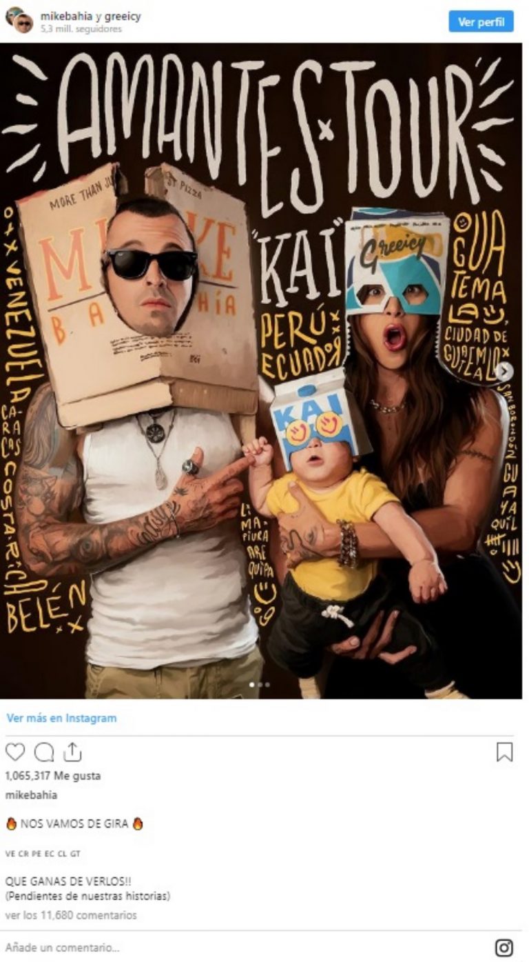 FOTOS. Greeicy Rendón y Mike Bahía muestran el rostro de su hijo Kai