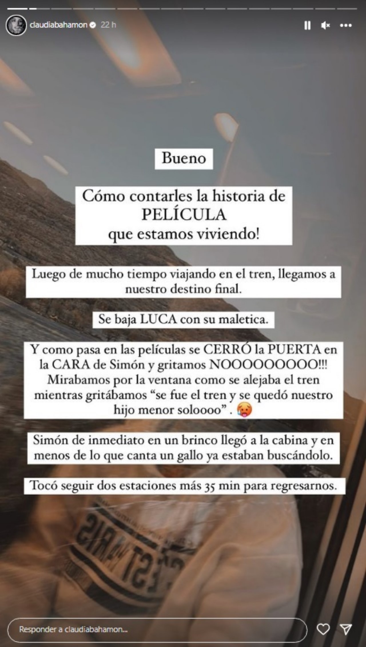 Claudia Bahamón vivió aterradora experiencia con su hijo menor