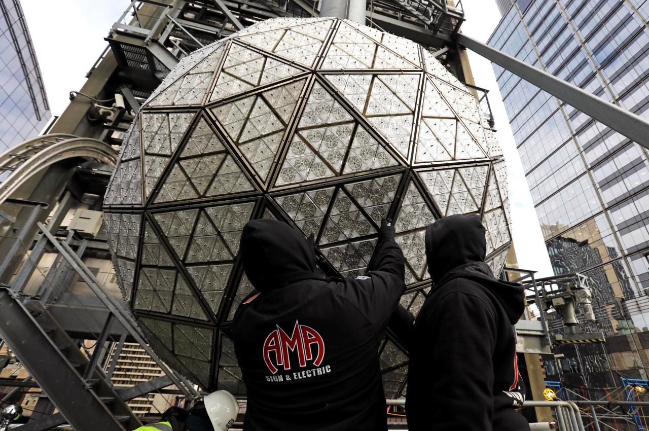 FOTOS Y VIDEO: La bola de Times Square, lista para marcar la entrada de ...
