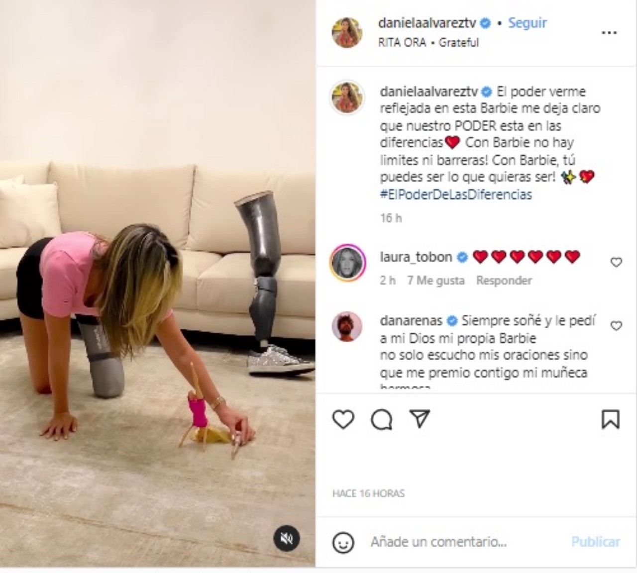 [VIDEO] Daniela Álvarez tiene su propia 'Barbie'