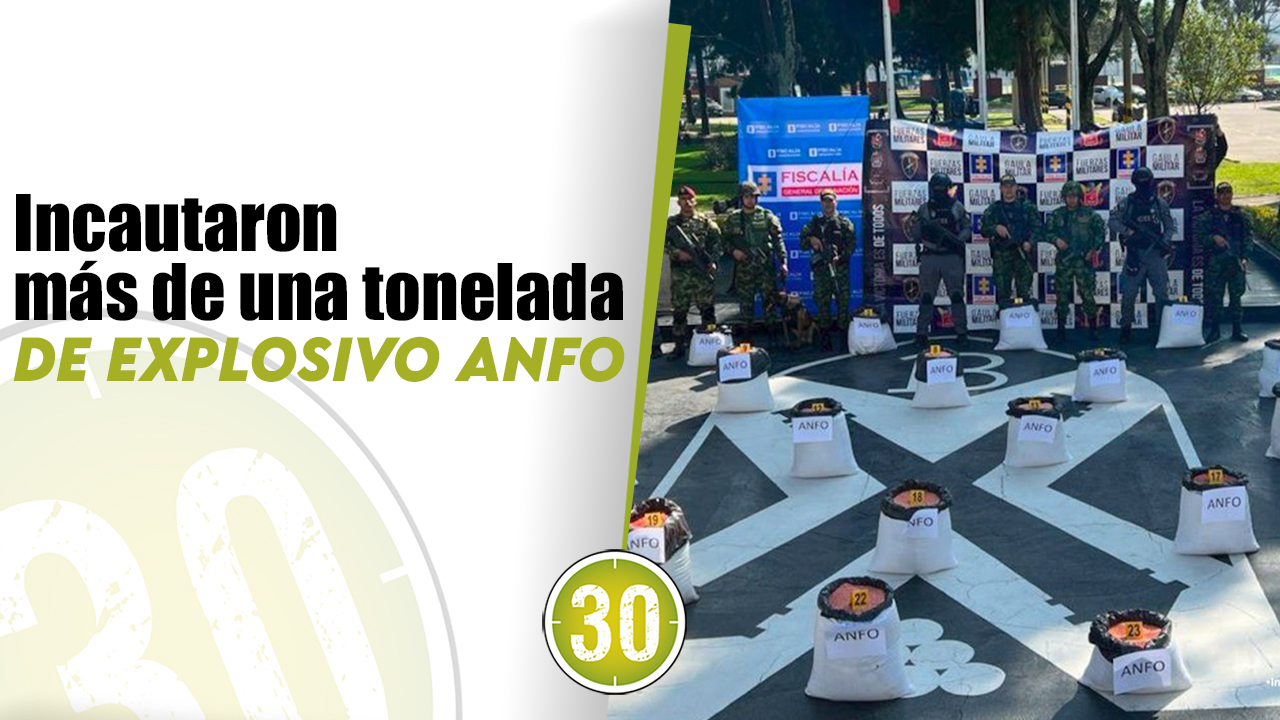 Hallaron 23 bultos de explosivo Anfo en Bogotá