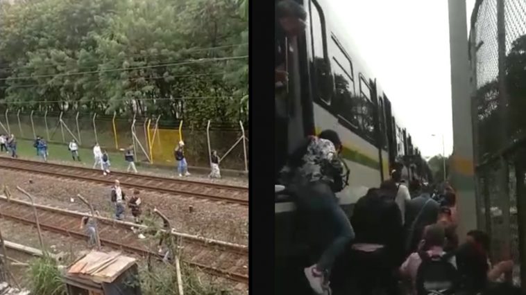 [VIDEO] Muchas personas están caminando por los rieles del Metro de Medellín |Minuto30