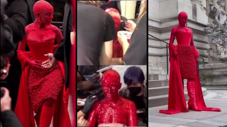 [VIDEO] Doja Cat y su traje rojo de 30 mil cristales