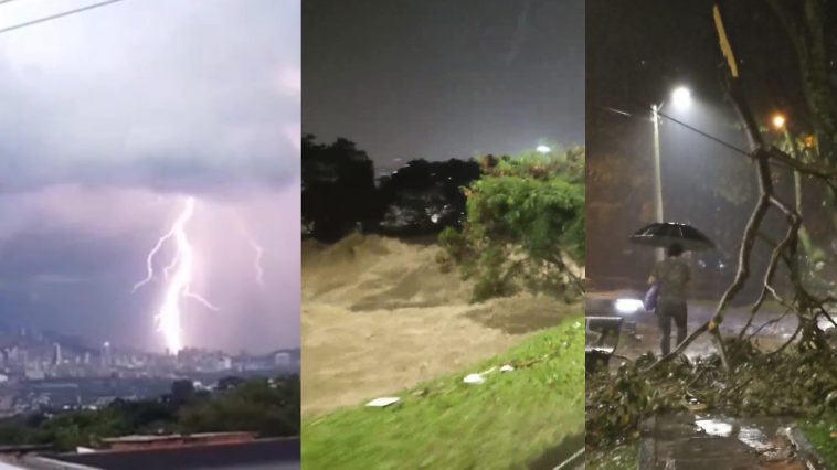 ¡Rayos y centellas! cayeron sobre Medellín