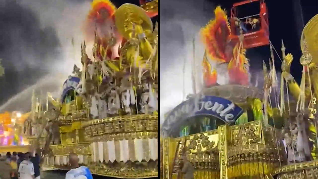 [VIDEO]En Carnaval de Río de Janeiro se prendió fuego en una de las ...