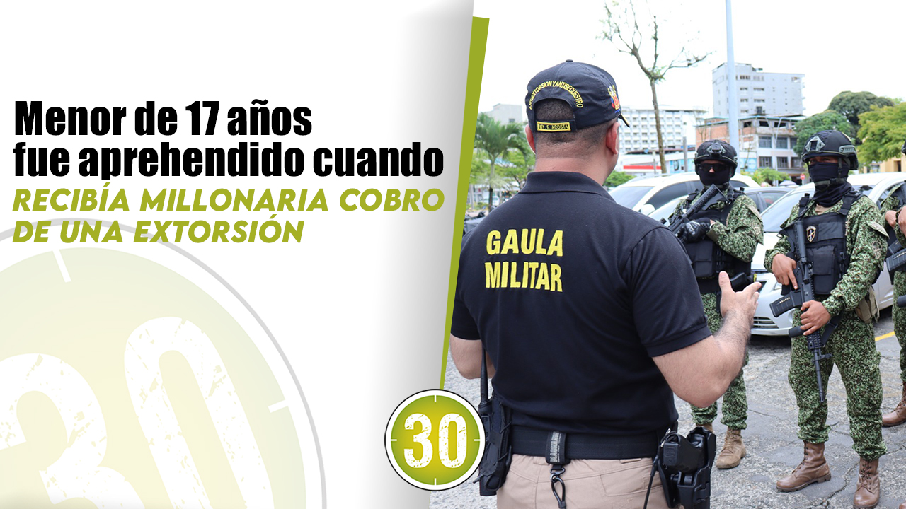[VIDEO] Menor de 17 años fue aprehendido cuando recibía millonaria ...