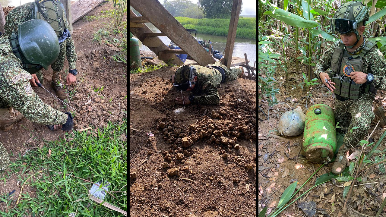 [VIDEO] Militares desactivaron cinco artefactos explosivos enterrados ...