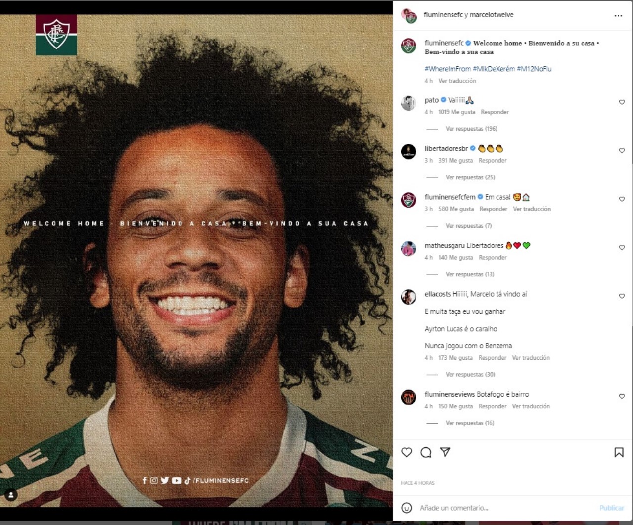 [FOTOS Y VIDEO] Marcelo confirma su retorno al Fluminense