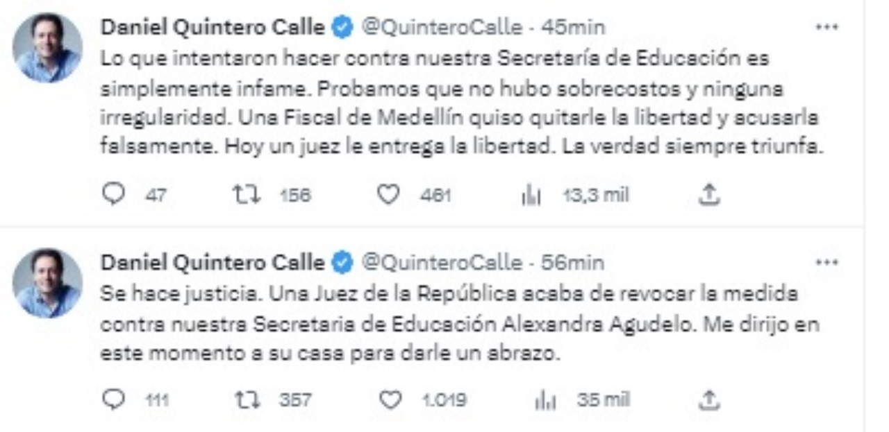 Juez otorga libertad a Alexandra Agudelo