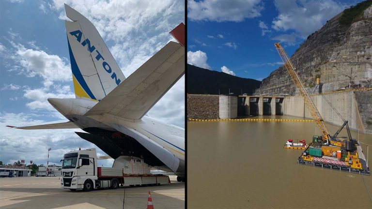 VIDEOS Y FOTOS. En el avión Antonov-124 llega la primera compuerta ...