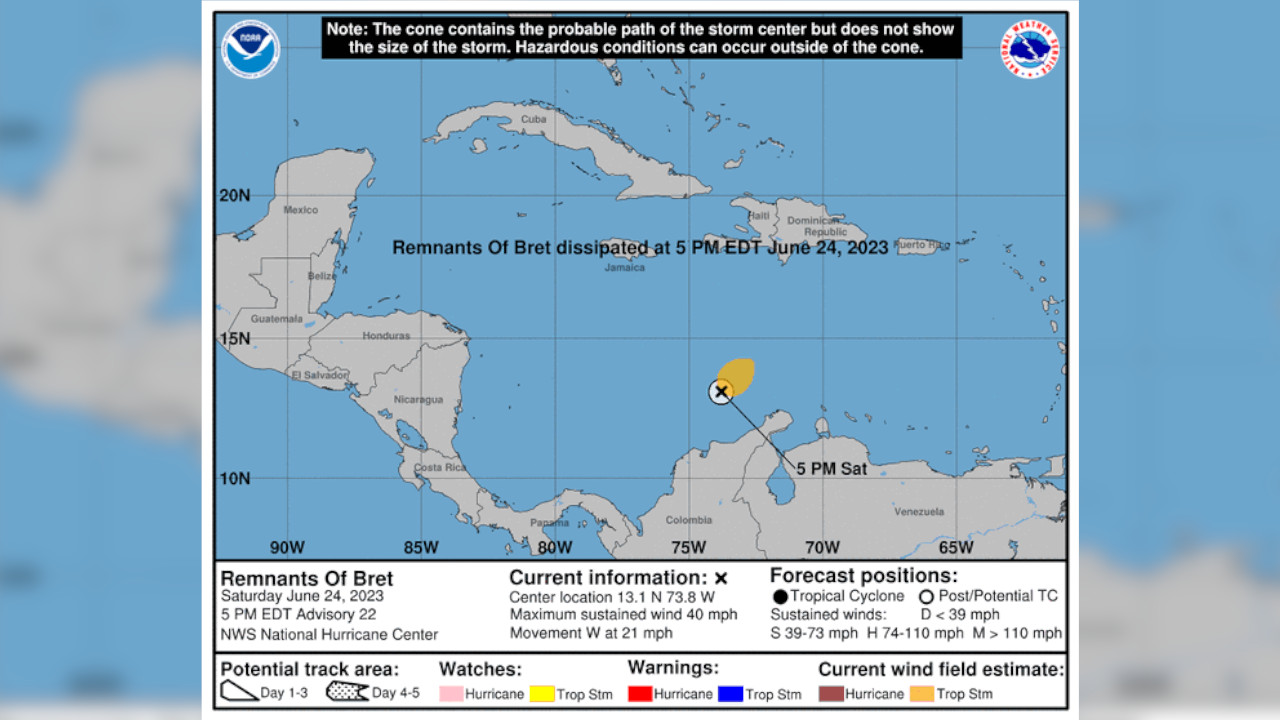 Vuelven las lluvias por la llegada de la Tormenta Tropical Bret a Colombia
