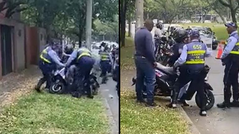 Video. Agentes de tránsito frenaron a hombre que intentó fugarse para ...