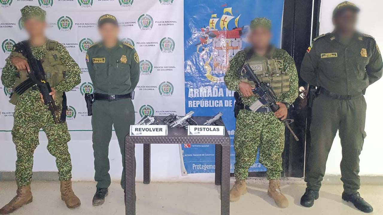 Cuatro armas de fuego, fueron abandonadas por sujetos cuando huían de las autoridades | Minuto30