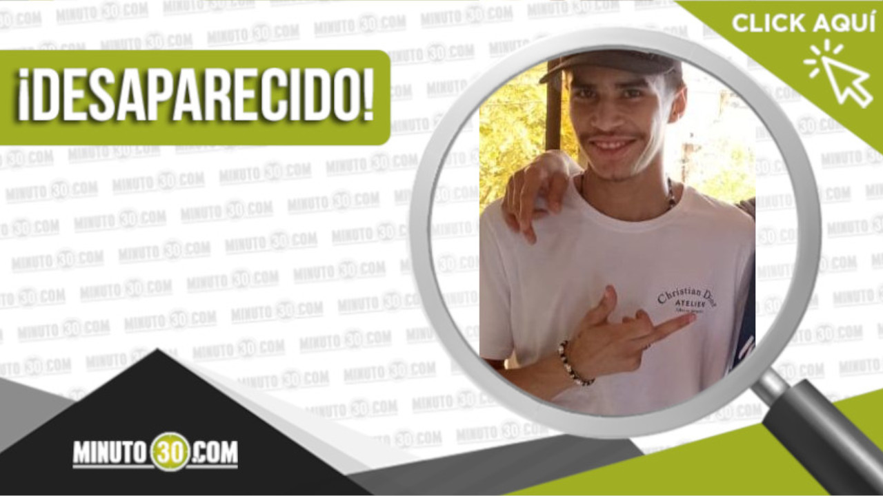 Luis Alejandro Guerrero López, de 19 años, está desaparecido | Minuto30
