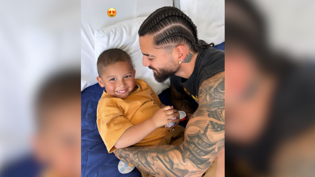 Video. ¡Como buen padrino! Maluma comparte tiempo con hijo de Luisa Fernanda W | Minuto30