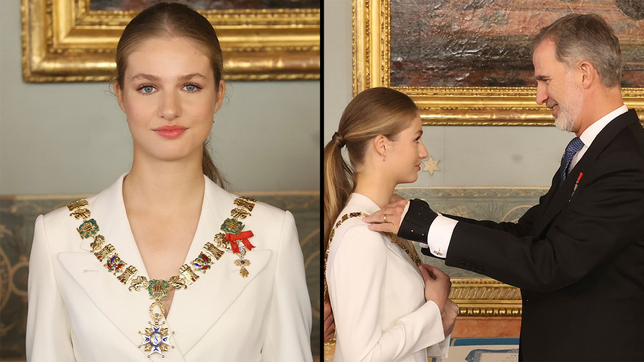 La jura de la constitución: la princesa Leonor recibió el collar de la ...
