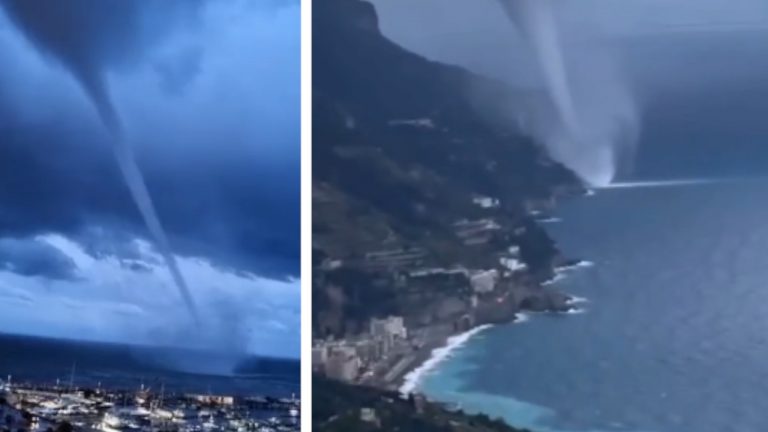 VIDEO. La aterradora tromba marina que azotó Salerno, Italia - Minuto30