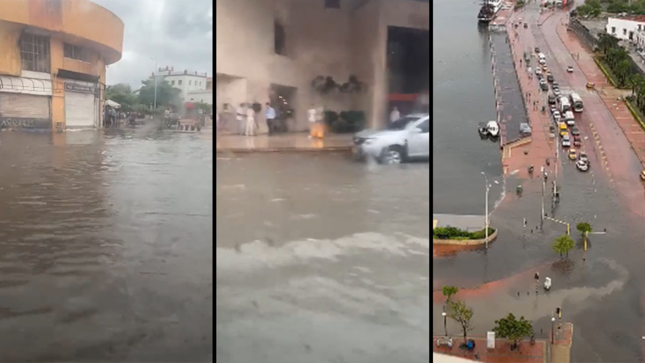 VIDEO. Barrios inundados en Cartagena tras torrencial aguacero | Minuto30