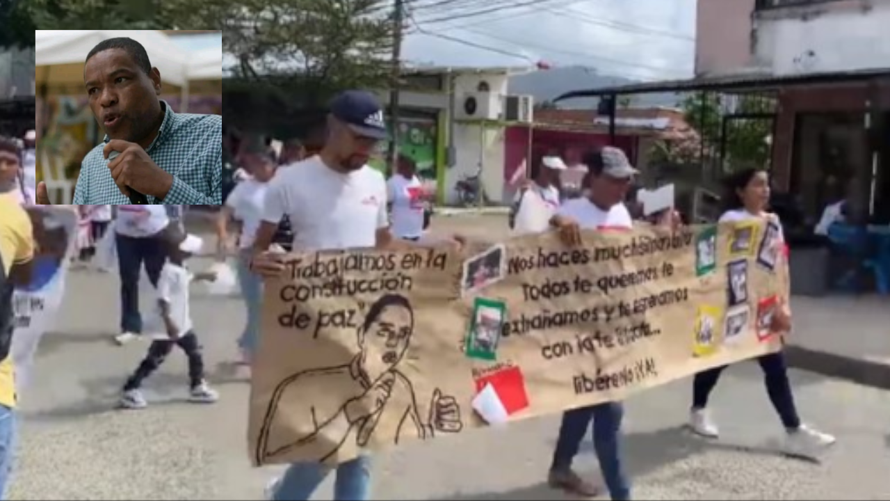Simpatizantes y familiares realizaron una marcha para exigir al ELN la ...
