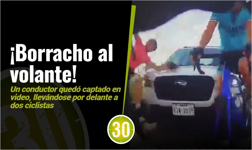 ¡Impresionante! Un conductor borracho quedó grabado atropellando a dos ...