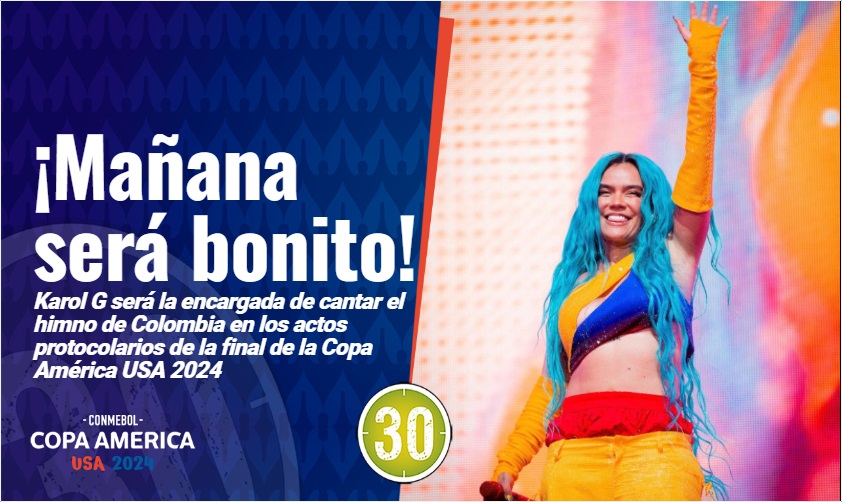 Karol G también estará en la final Copa América, cantará el himno de ...