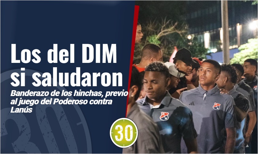 ¡Energía Poderosa! Los hinchas del DIM alentaron el equipo con tremendo banderazo | Minuto30