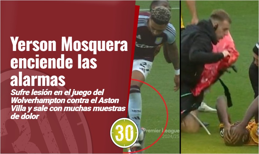 ¡Se encienden las alarmas! Yerson Mosquera salió lesionado de su rodilla izquierda | Minuto30