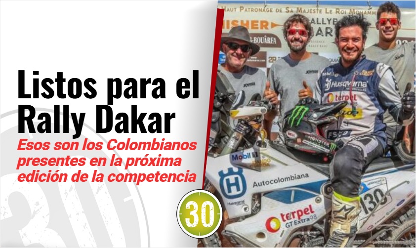 Colombianos presentes en la próxima edición del Rally Dakar