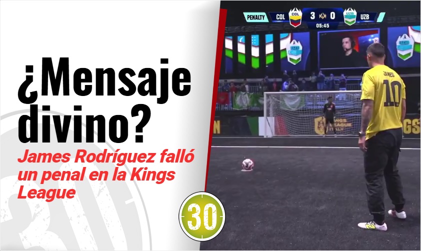 ¿Mensaje divino? James Rodríguez falló un penal en la Kings League ...