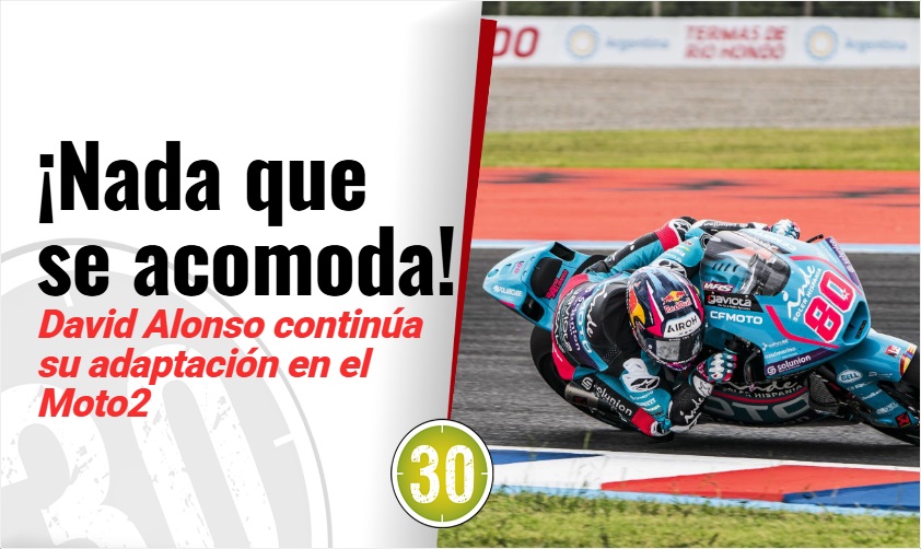 ¡Nada que se acomoda! David Alonso continúa su adaptación en el Moto2 ...