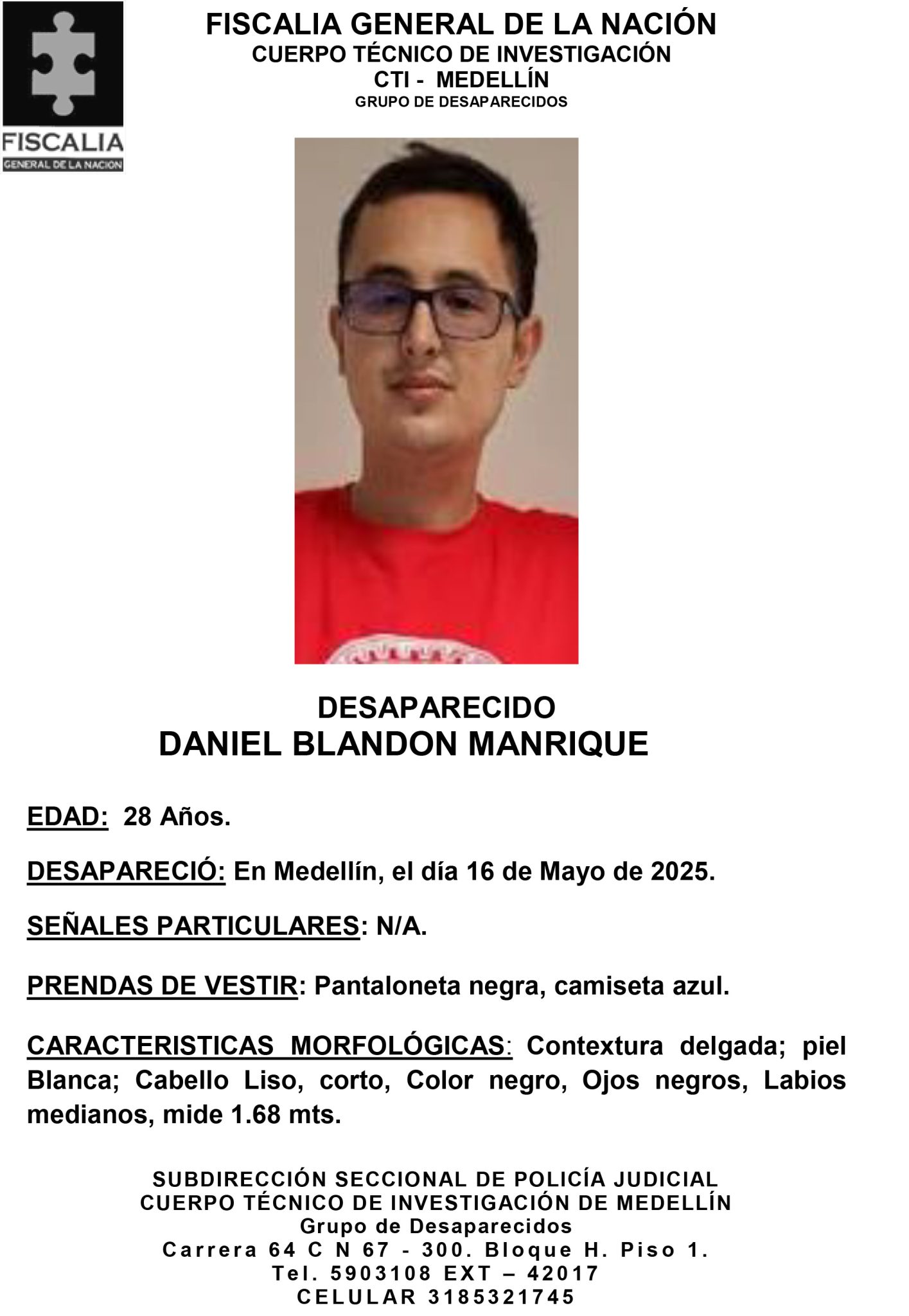 Daniel Blandón desapareció en Medellín - Minuto30