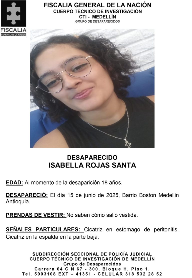 Isabella Rojas desapareció en el barrio Boston de Medellín | Minuto30