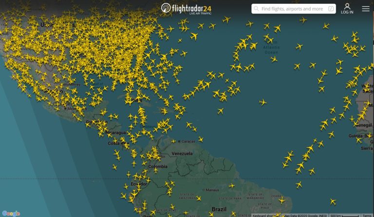 Así se ve el espacio áereo venezolano en este momento: Foto